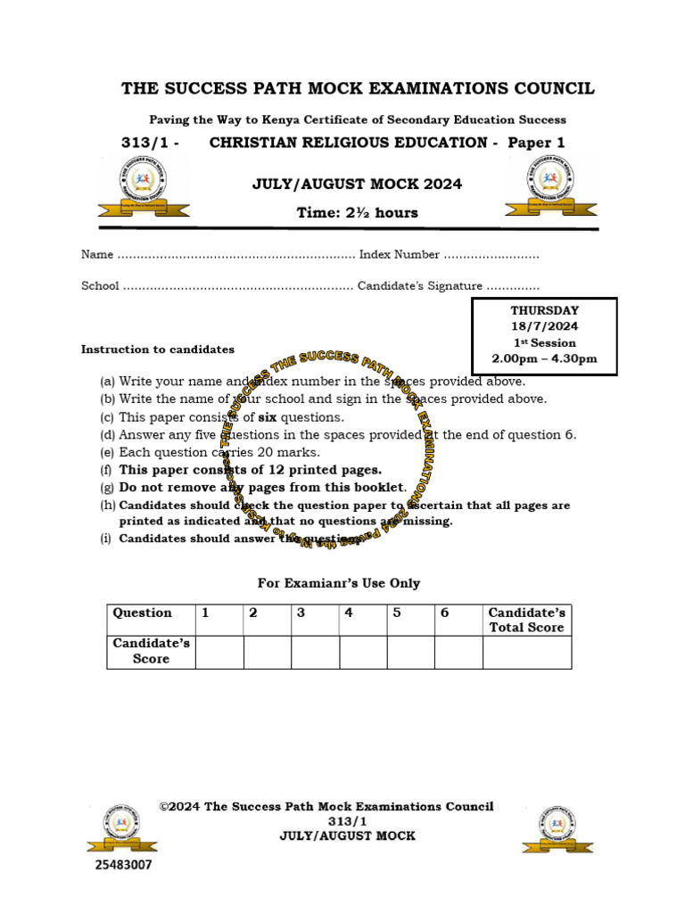 Mock Cre Pp1 Qs 2024 | PDF