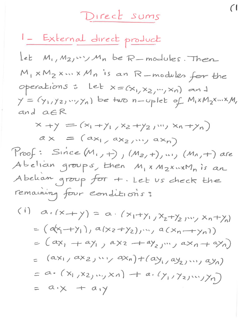 Direct Sum | PDF