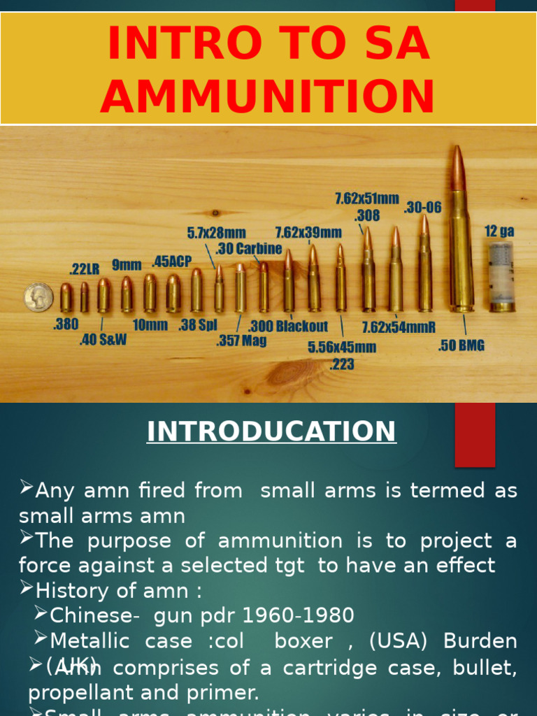 Ballistic & Small Arms Ammunition | PDF
