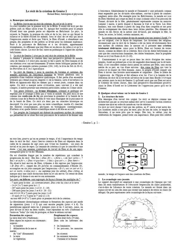 Creation Genese 1 | PDF