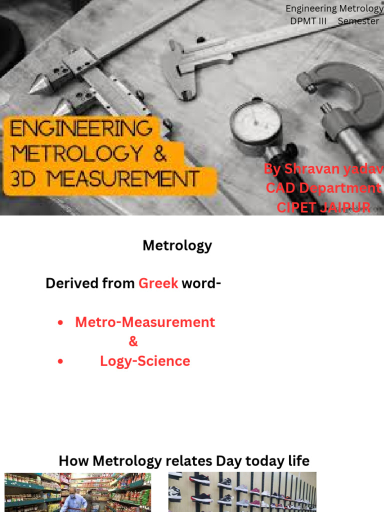 Engineering Metrology Overview | PDF | Observational Error | Metrology