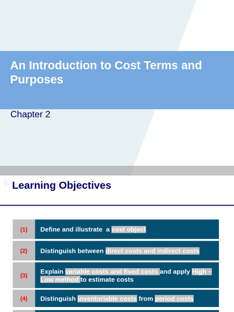 Chapter 2 - Cost Terms - CLC - Handout | PDF Chapter 2 - Cost Terms - CLC - Handout | PDF