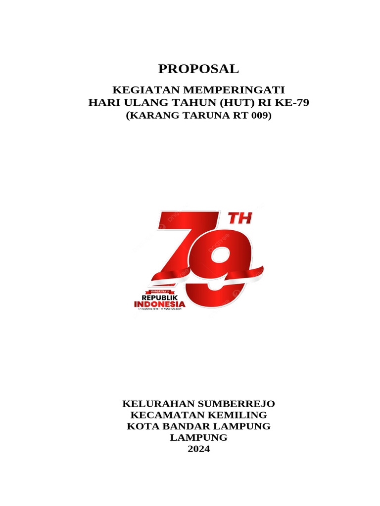 Proposal 17 Agustusan RT 09 | PDF