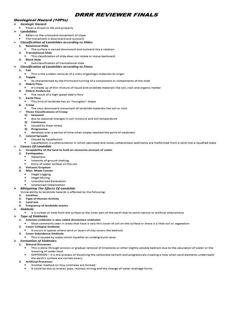 DRRR Reviewer Finals | PDF