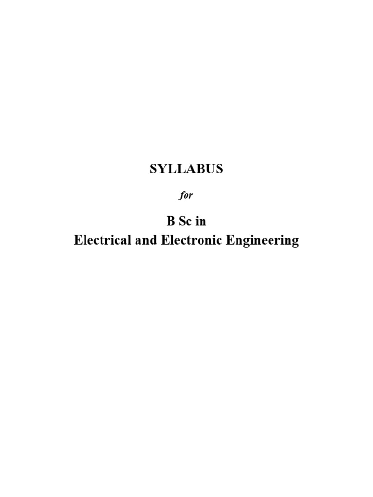 06 EEE-Syllabus-Revised | PDF