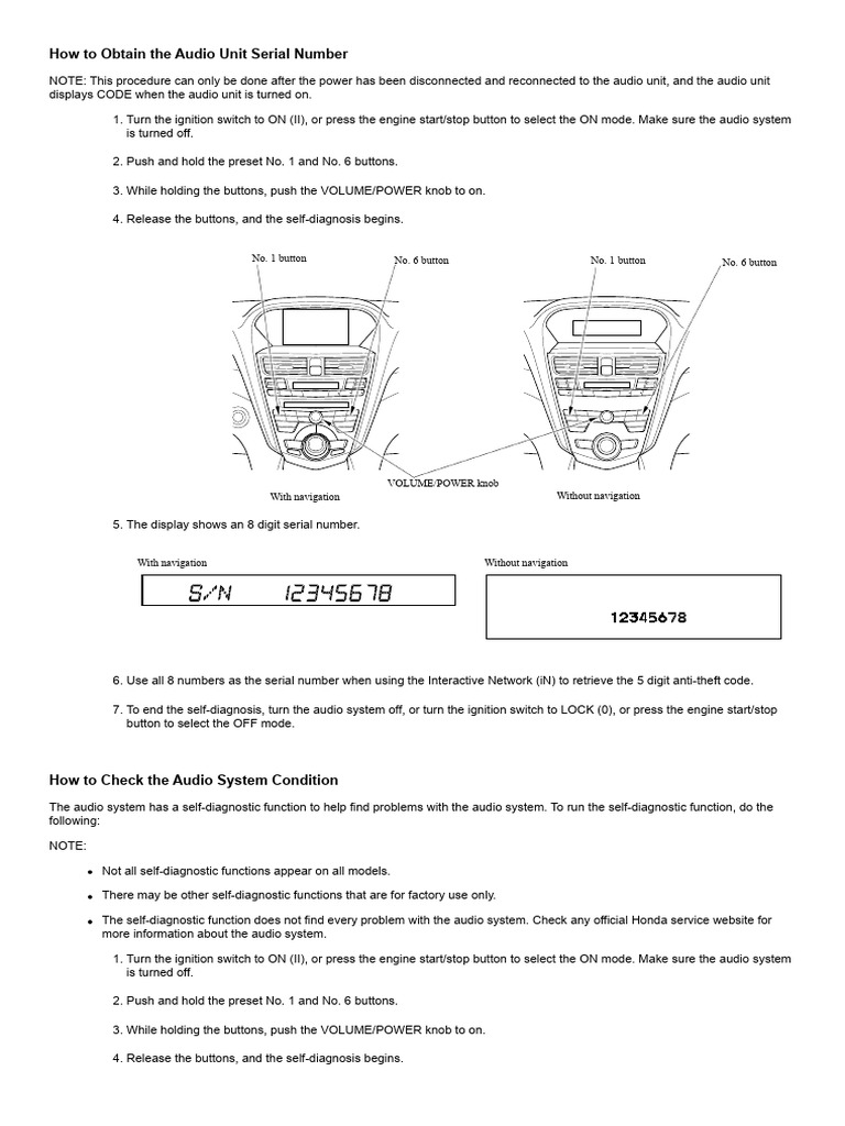 2010 - 2013 ZDX - Audio System Self-Diagnostic Function | PDF ...
