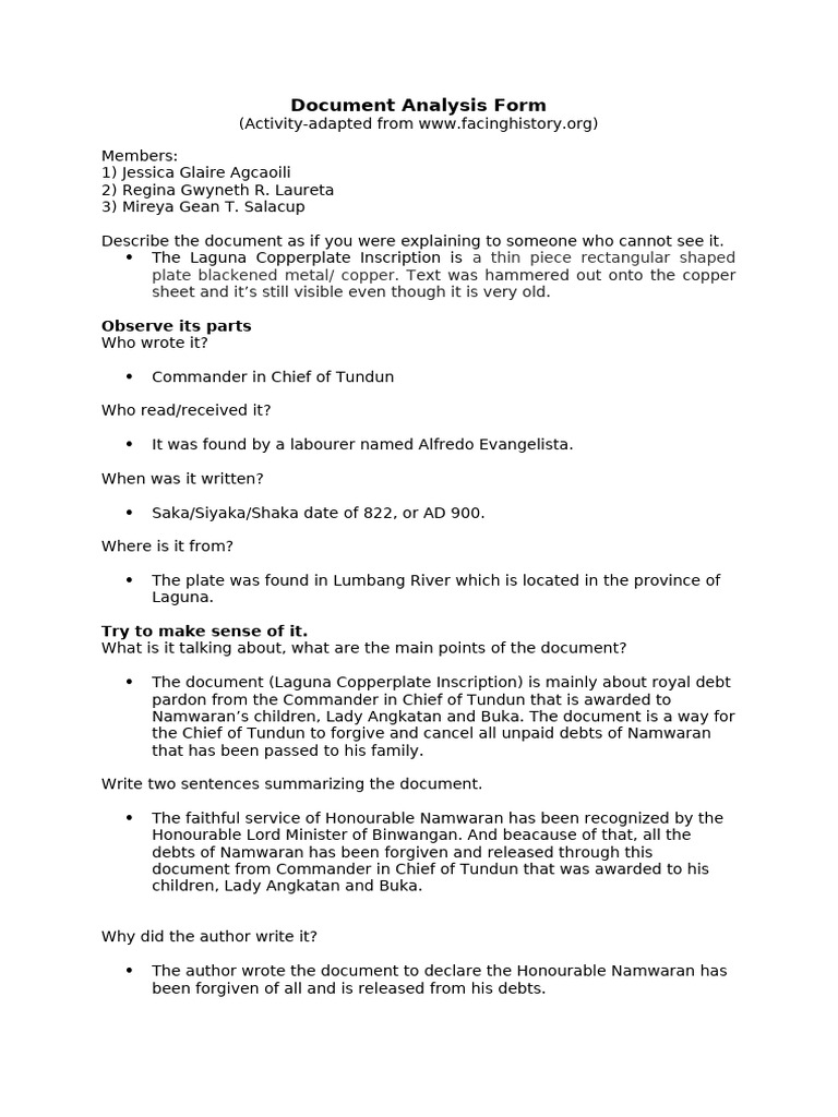 Document Analysis | PDF