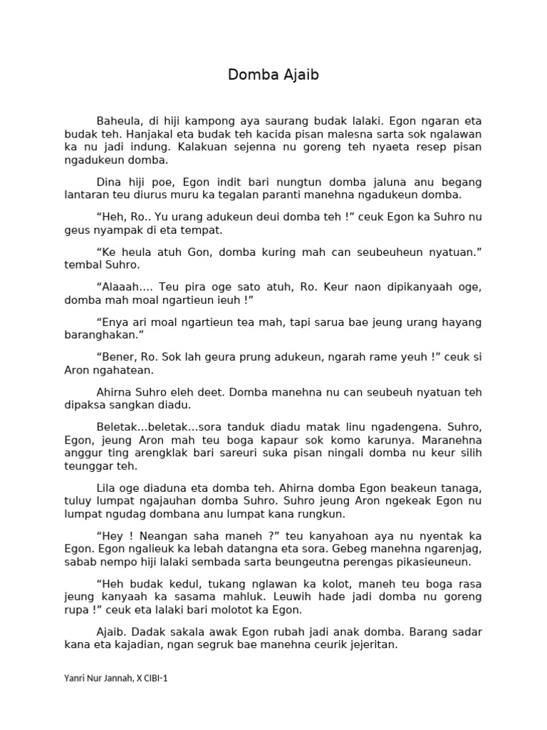 Dongeng Sunda | PDF