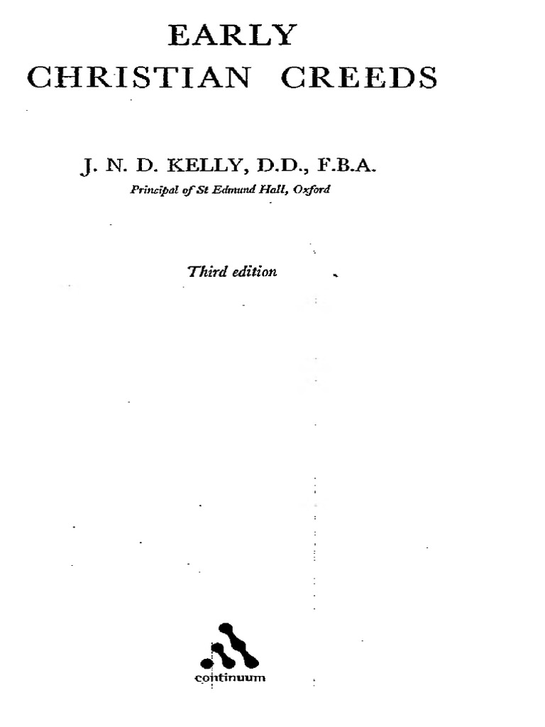 Kelly - Early Christian Creeds | PDF