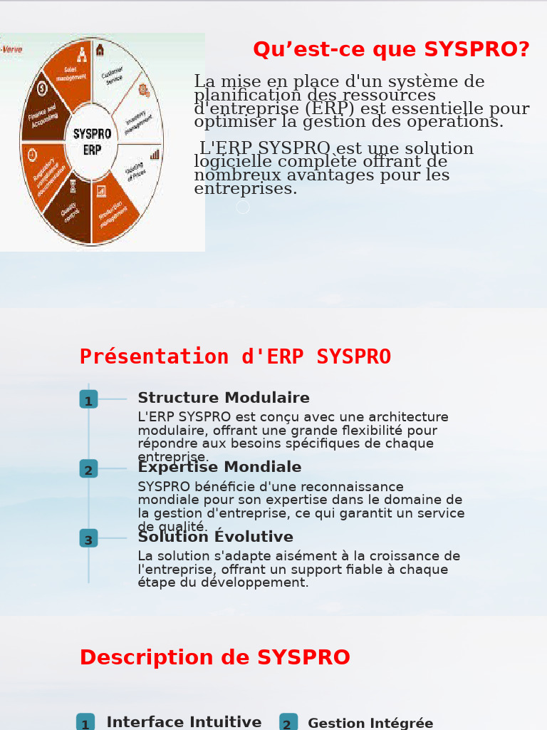 Présentation SYSPRO | PDF