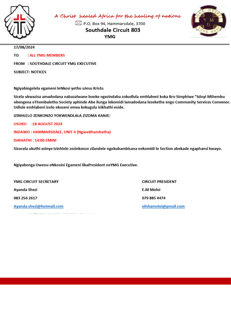 Ymg Notices 2024 | PDF