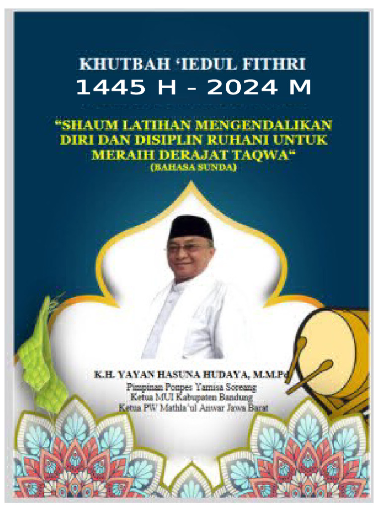 Cover Khutbah Idul Fitri 2024 M - 1445 H | PDF