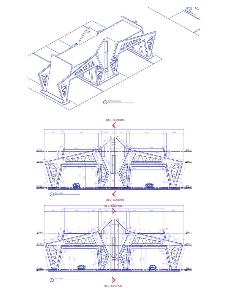 (B-B) Section: Isometric View | PDF