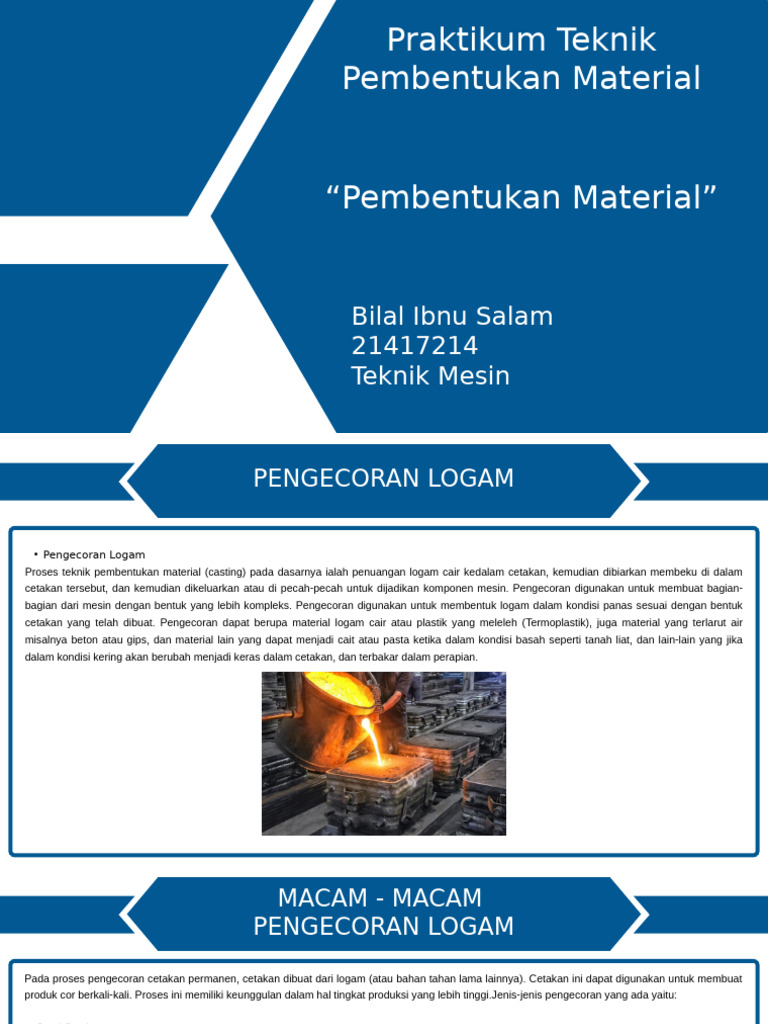 Praktikum Teknik Pembentukan Material | PDF