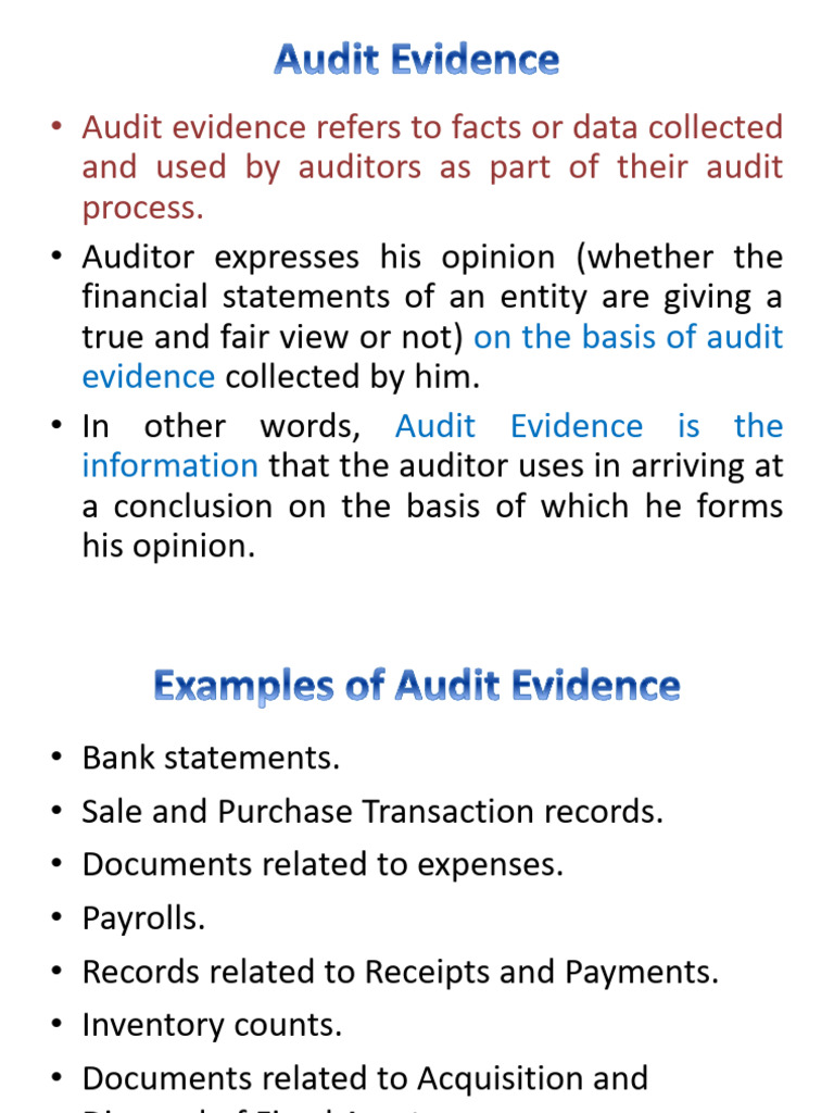 1.3audit Evidence & Reporting | PDF