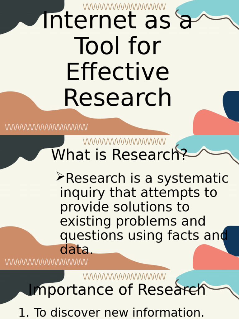 Internet As A Tool For Effective Research | PDF