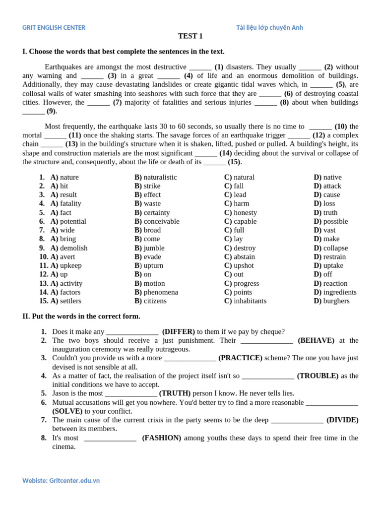TEST 1 Hs | PDF