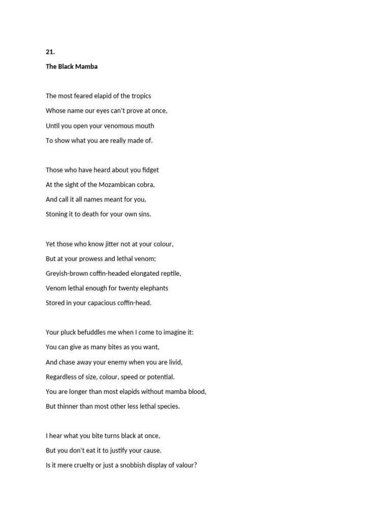 The Black Mamba | PDF