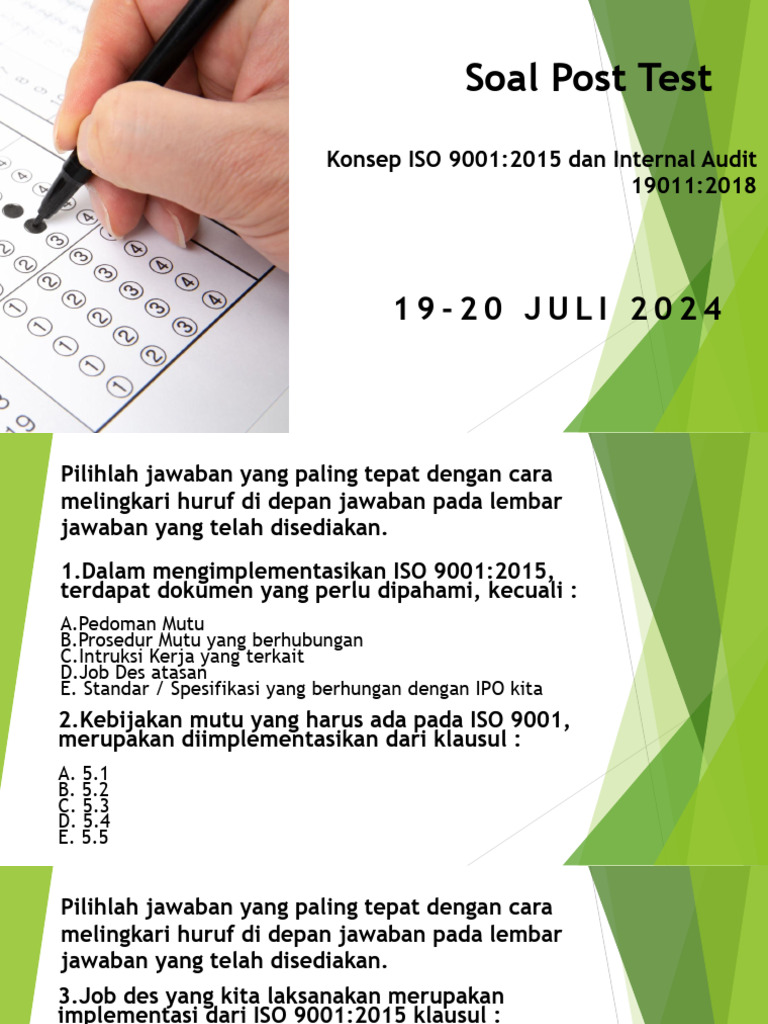 Soal Post Test-1 | PDF