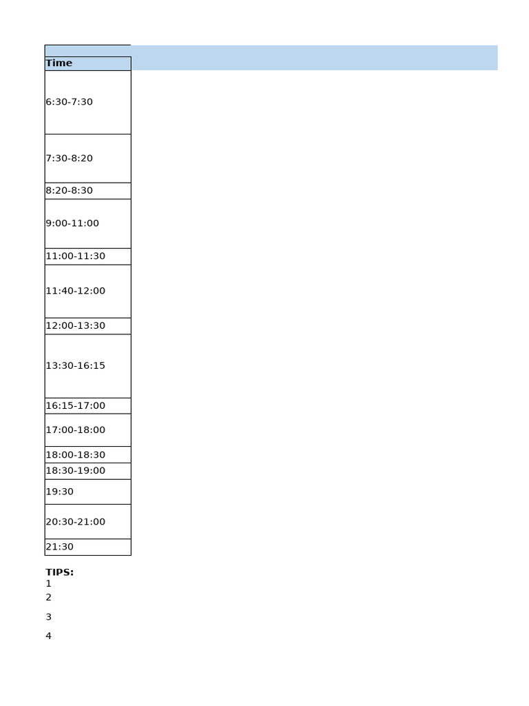 Time Tablet and Tips | PDF