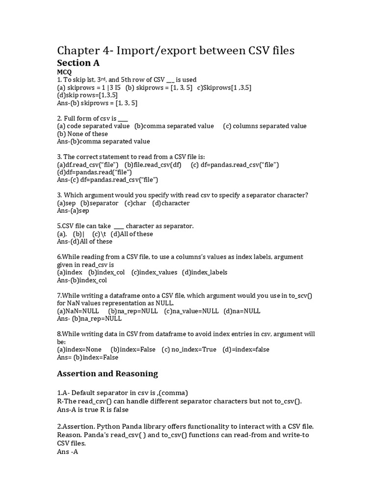 Question Bank - Chap 4-1 | PDF