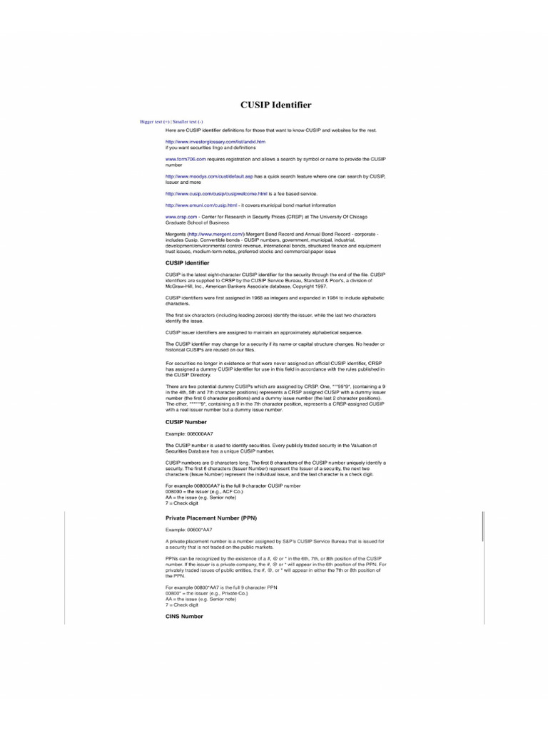 CUSIP | PDF