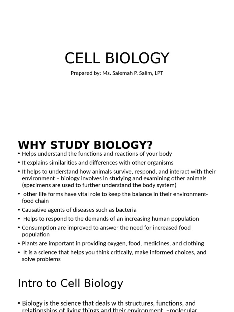 Intro To Cell Biology | PDF