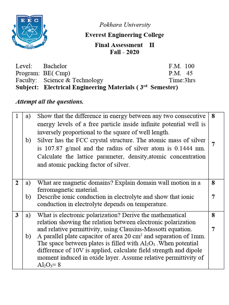 EEC EEM 2020 Fall 2 | PDF
