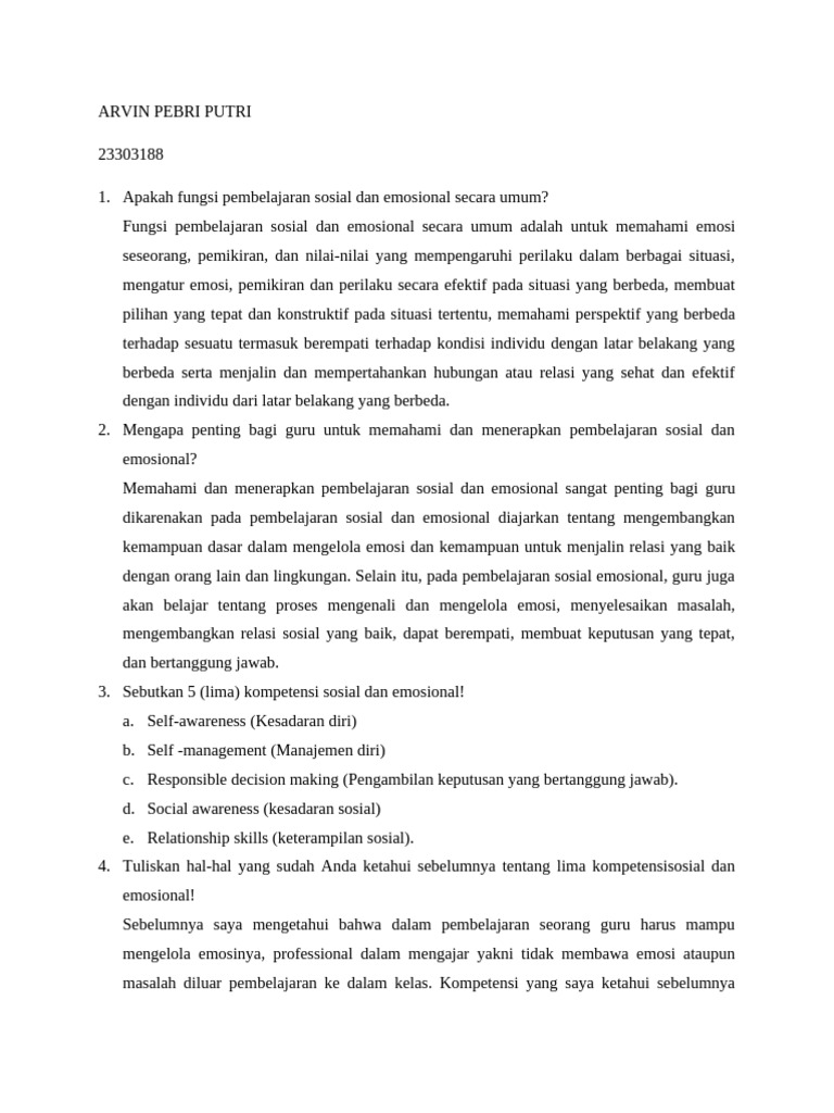 ARVIN PEBRI PUTRI Pse t1 Eksplorasi Konse) | PDF