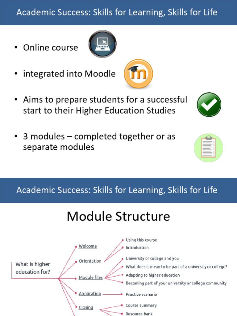 Academic Success Course in Moodle | PDF