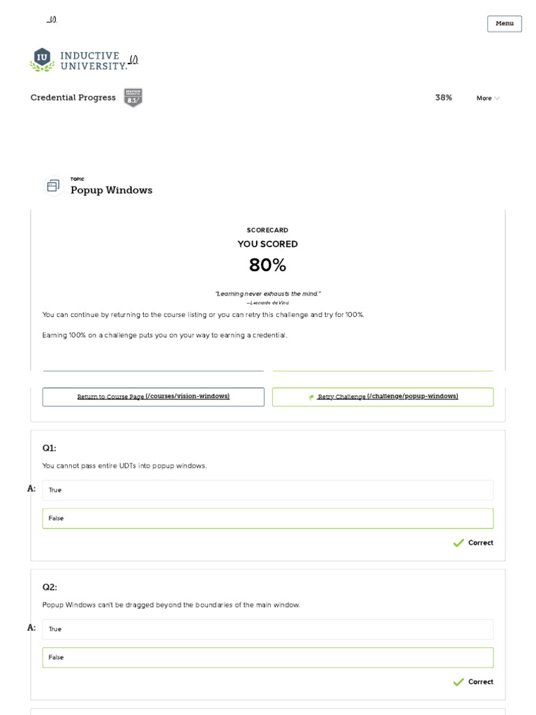 Challenge - Popup Windows | PDF