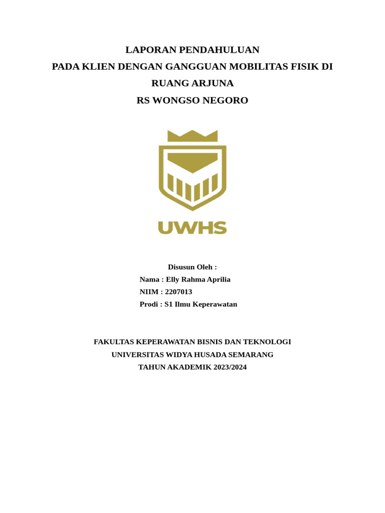 Lp Kdm Gangguan Mobilisasi Fisik Revisi Ready Pdf