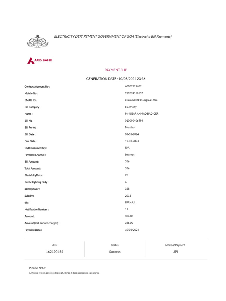 Axis Easy Pay | PDF