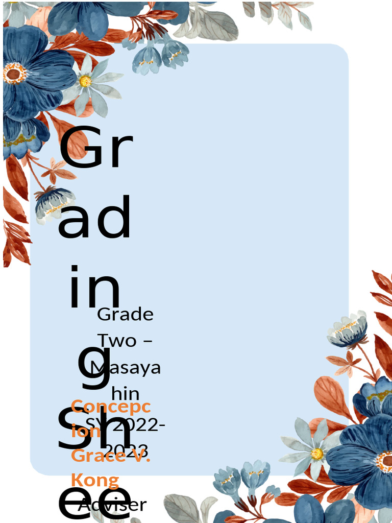Grading Sheet Cover | PDF