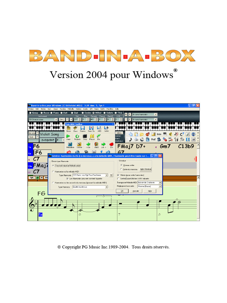 Band in A Box Pour Les Nuls | PDF