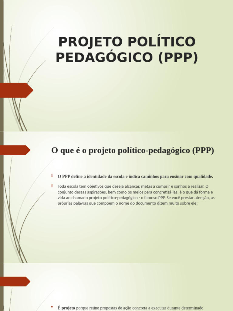 Projeto Político Pedagógico (PPP) | PDF