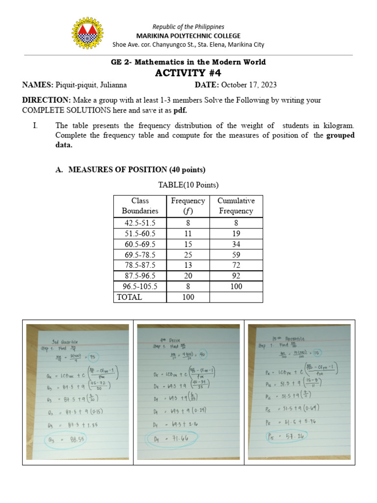 Activity #4 MMW | PDF