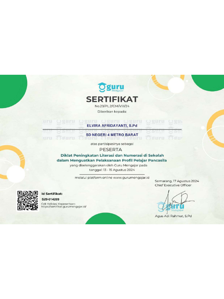 Sertifikat S29 014289 - 1 | PDF