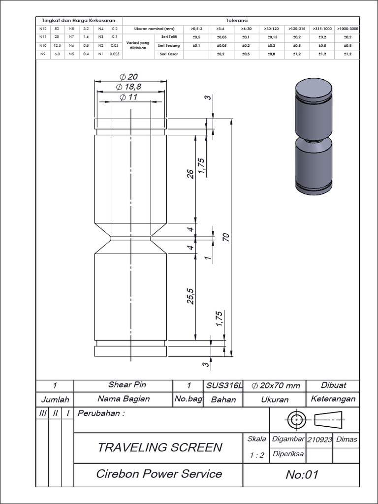 Shear Pin Travelling Screen | PDF