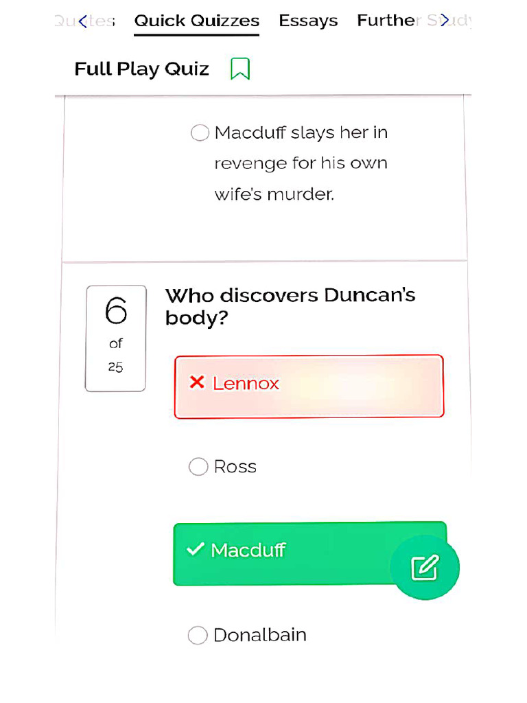 Macbeth Top MCQ | PDF