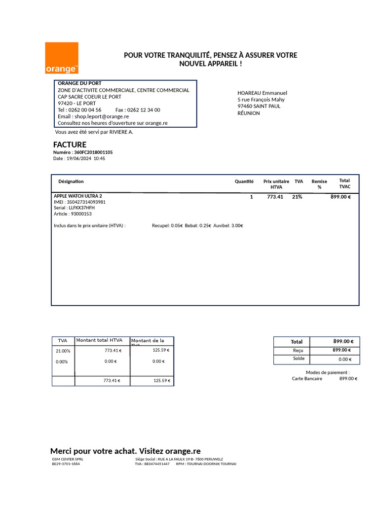 Facture Iphone | PDF