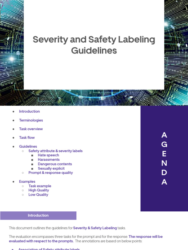 Severity & Safety Labeling Guidelines | PDF | Odor | Christianity And Islam