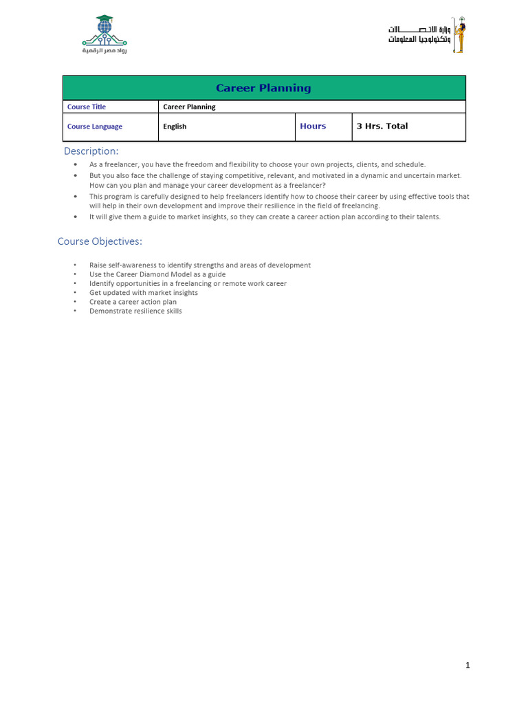 Career Planning Handout | PDF