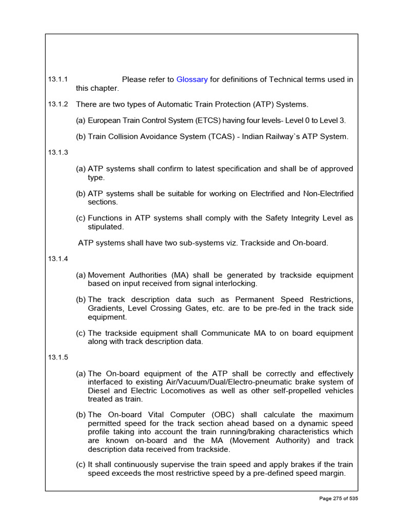 13-ATP, ETCS, TPWS, IRATP (TCAS) & TMS | PDF