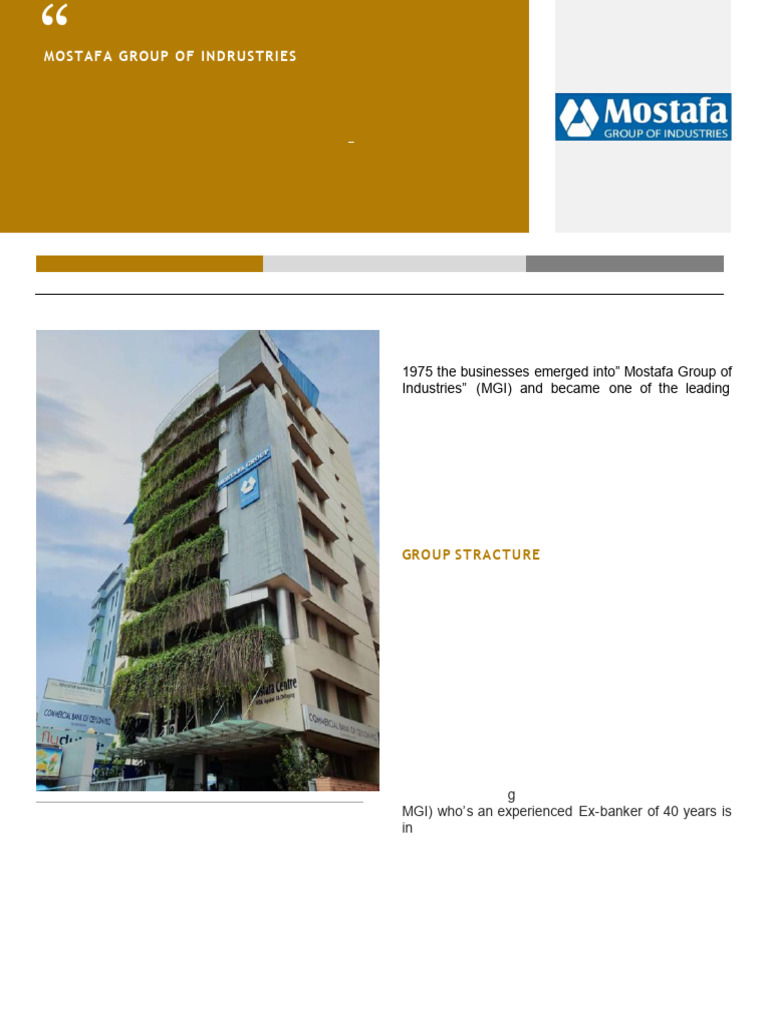 Mostafa Group of Industries Corporate Brochure | PDF