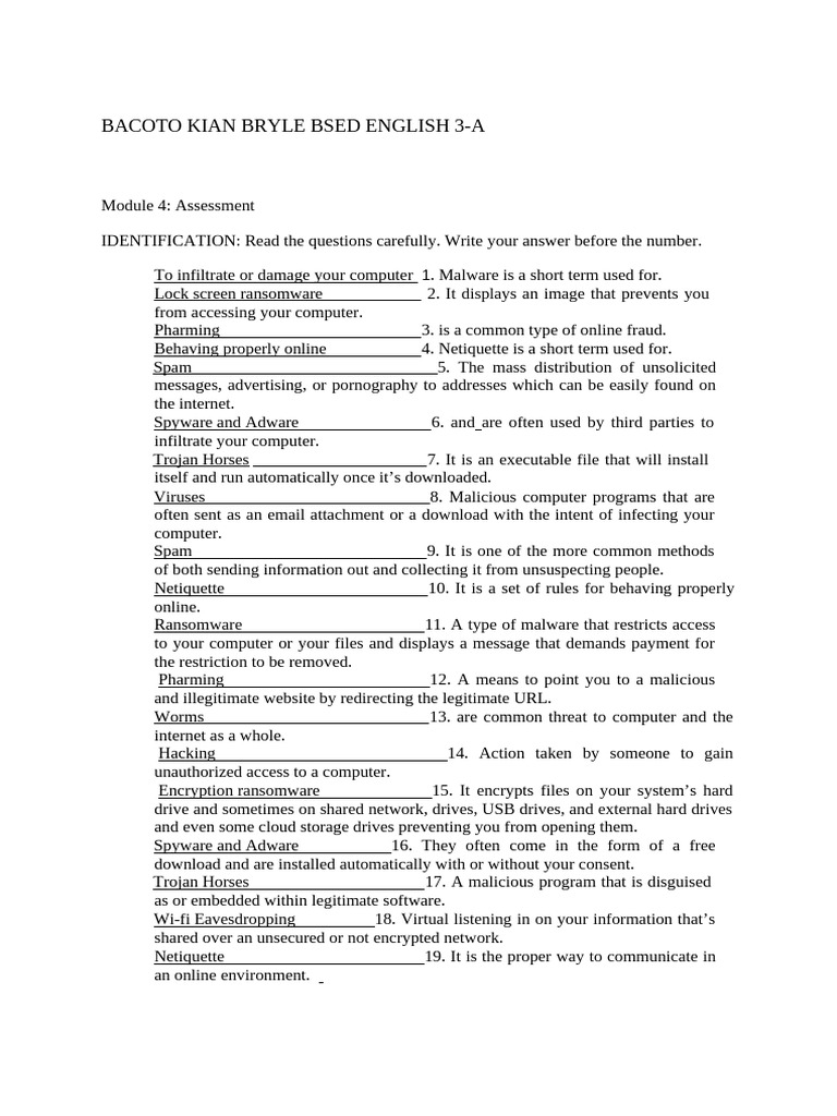 ICT Mod 4-To-5 | PDF | Malware | Ransomware