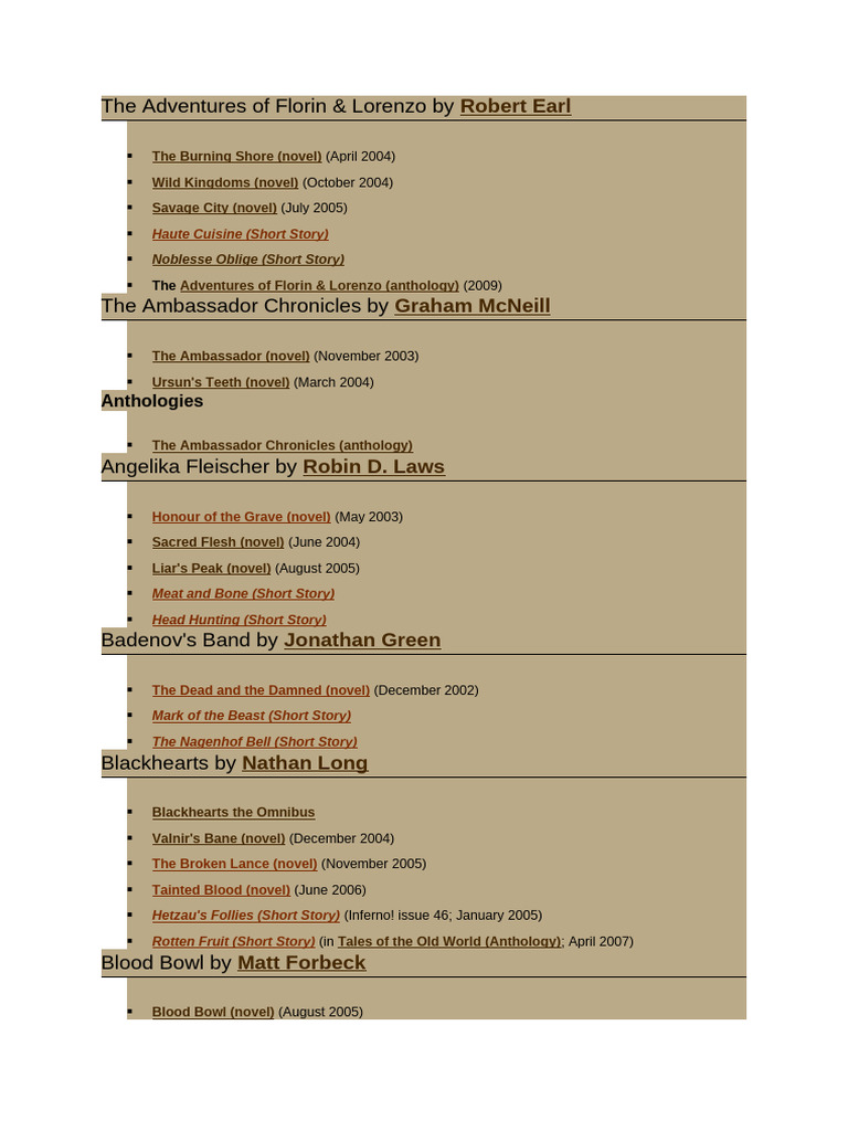 Warhammer Liste | PDF