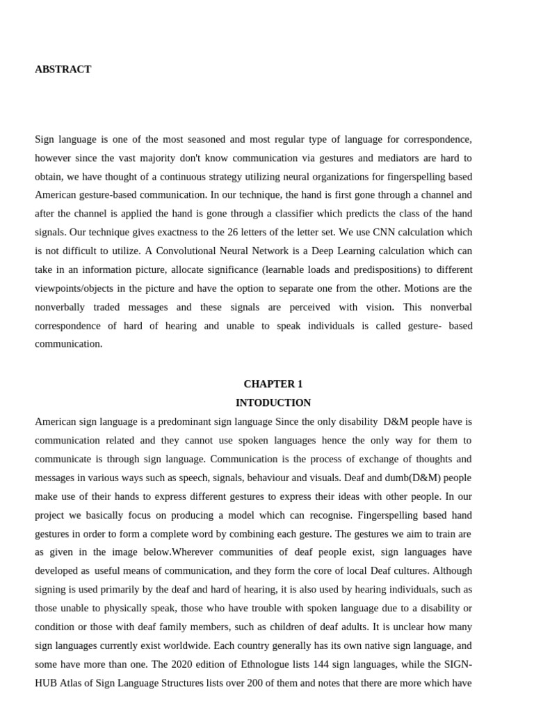 Sign in Language To Text and Speech Translation in Machine Learning | PDF