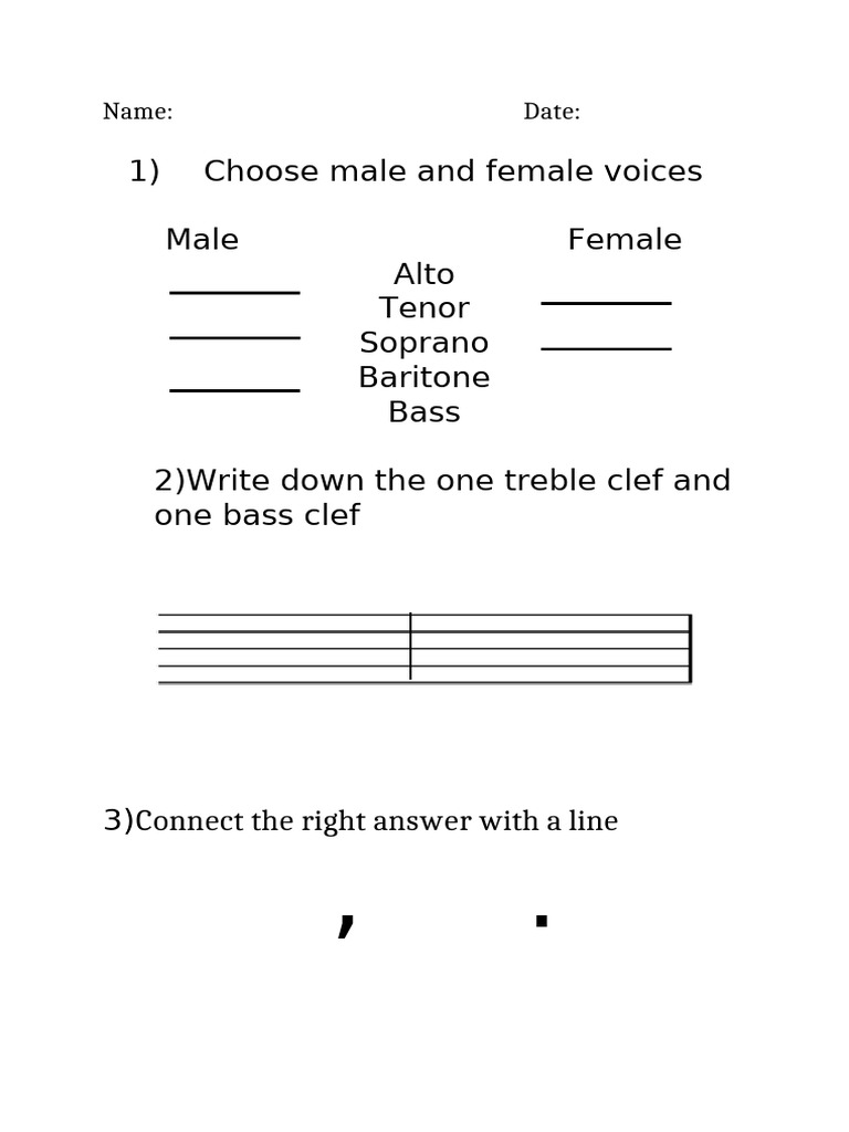 Music Theory Practice Worksheet | PDF