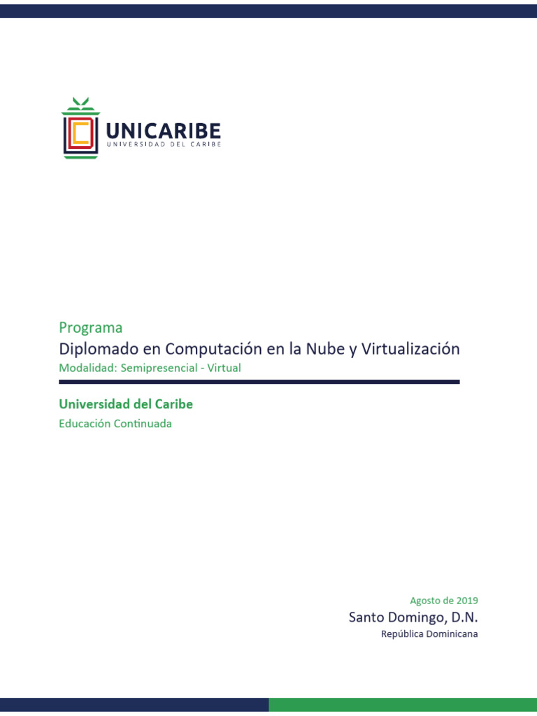 Programa Computacion en La Nube y Virtualizacion 1 | PDF